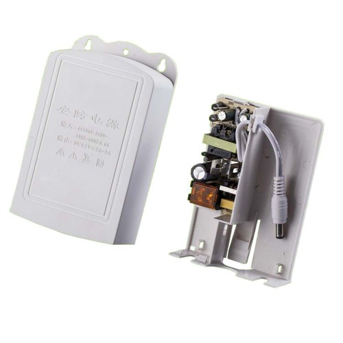 12V 2A/3A DC CCTV Camera Power Supply Box Outdoor Indoor Waterproof ...